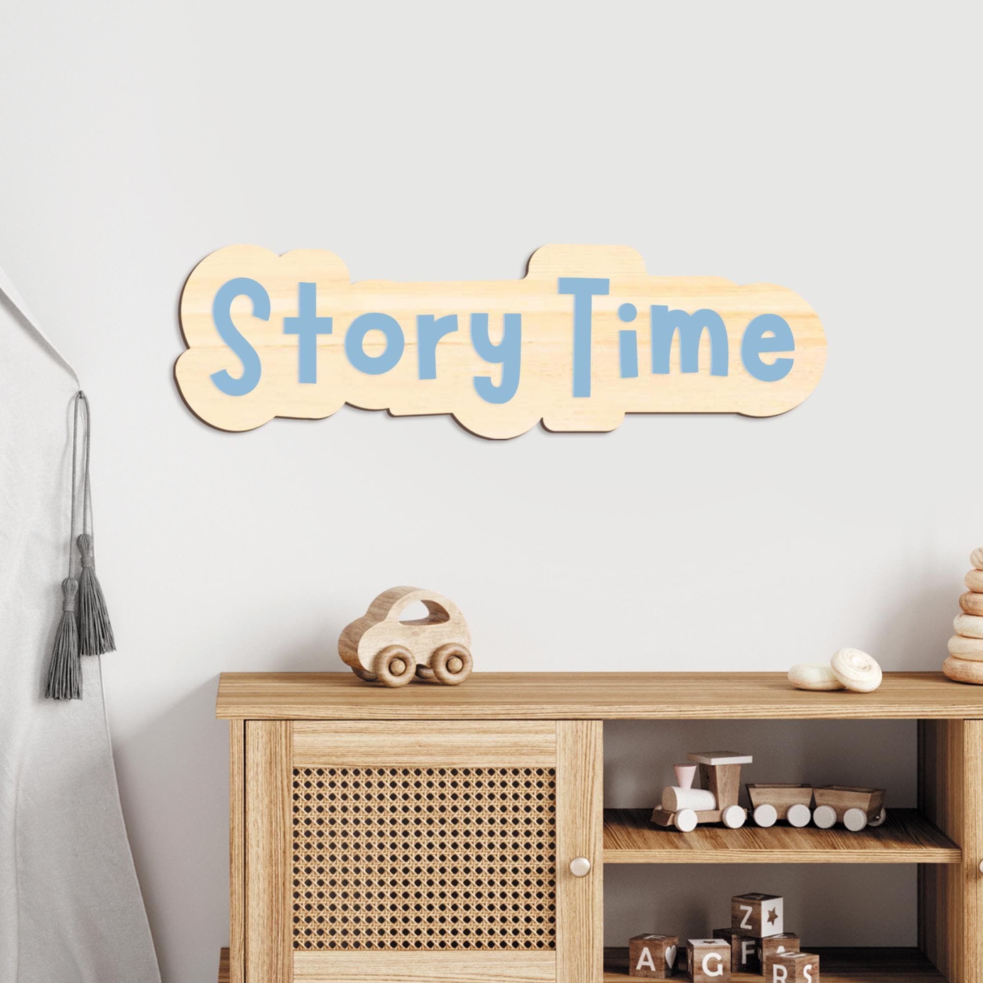 Story Time Plaque: Wooden Sign with Acrylic Letters - Perfect for Kids ...