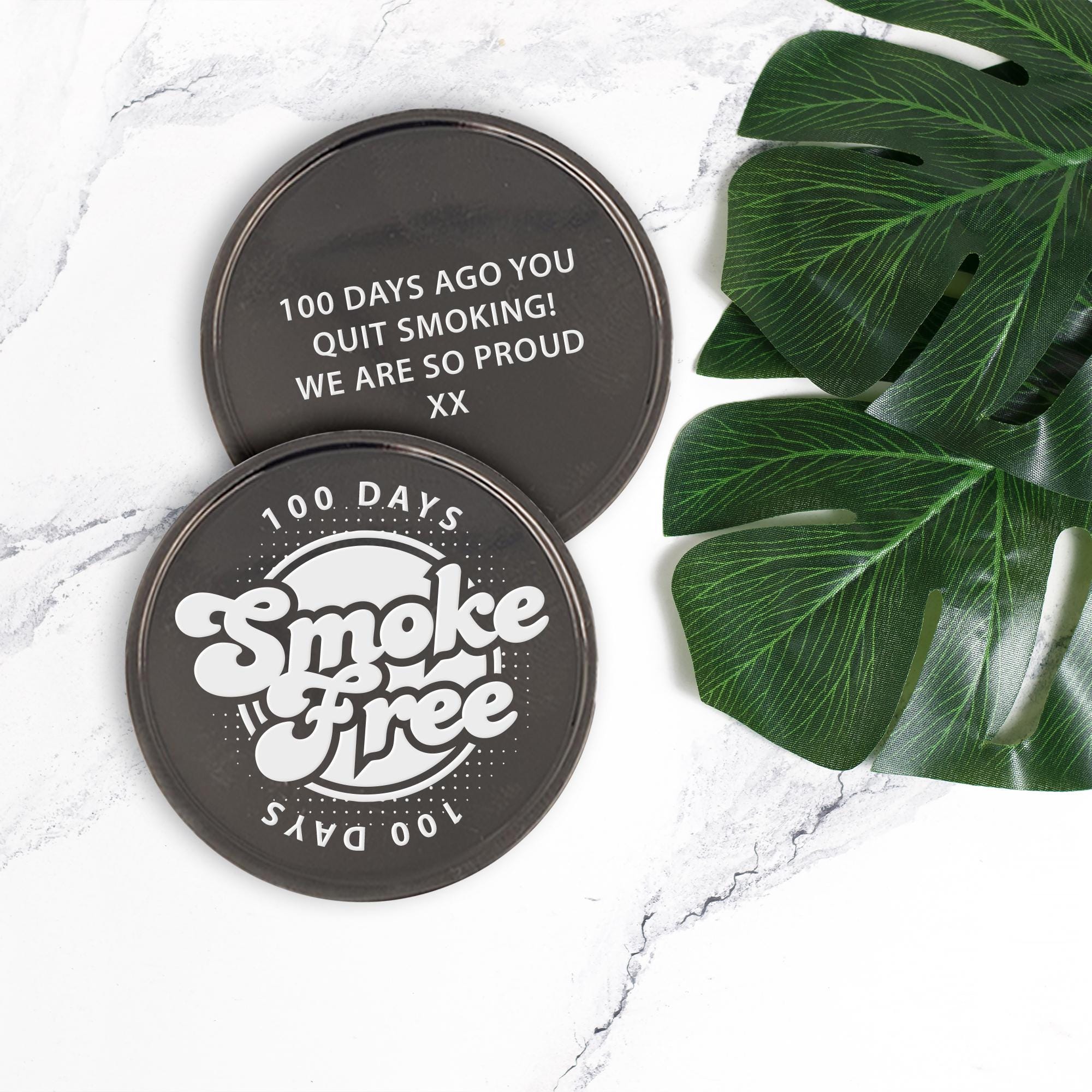 Smoke Free Milestone Coin Personalised Quit Smoking Token 04 | Fun & B ...